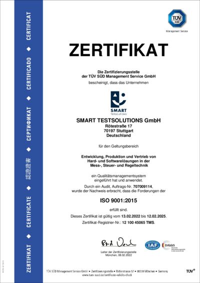 Über SMART | SMART TESTSOLUTIONS GmbH